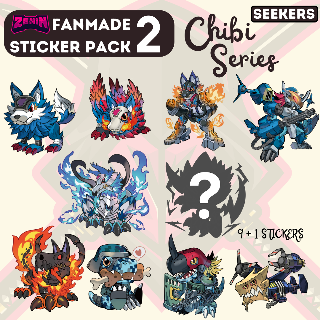 ZeninTCG - Fan-made- Chibi Sticker Pack 02 (Seekers)