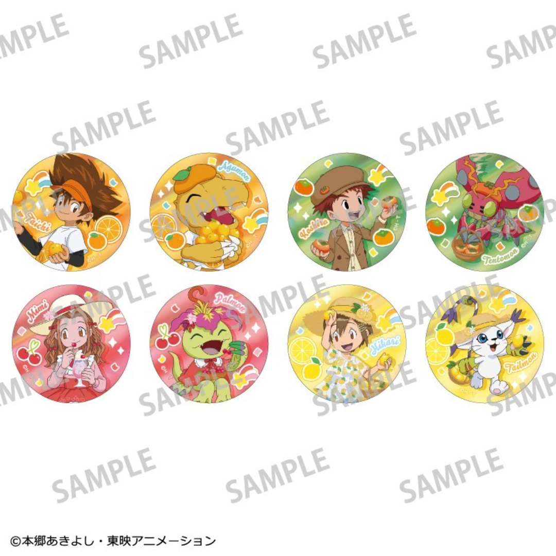 Digimon Adventure - Trading Metallic Badges Vol.1 Fruit Party 1BOX (8PCS)