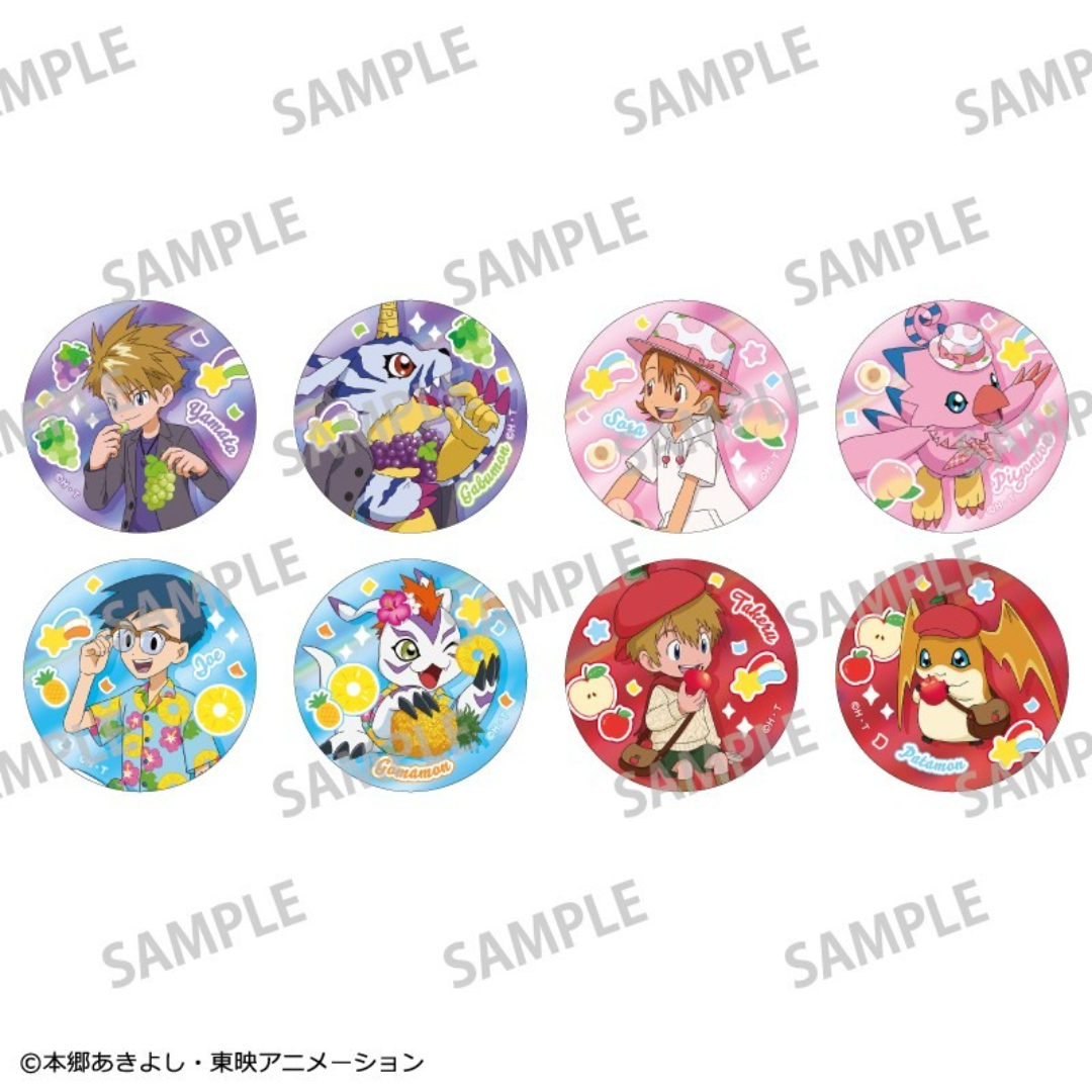 Digimon Adventure - Trading Metallic Badges Vol.2 Fruit Party 1BOX (8PCS)