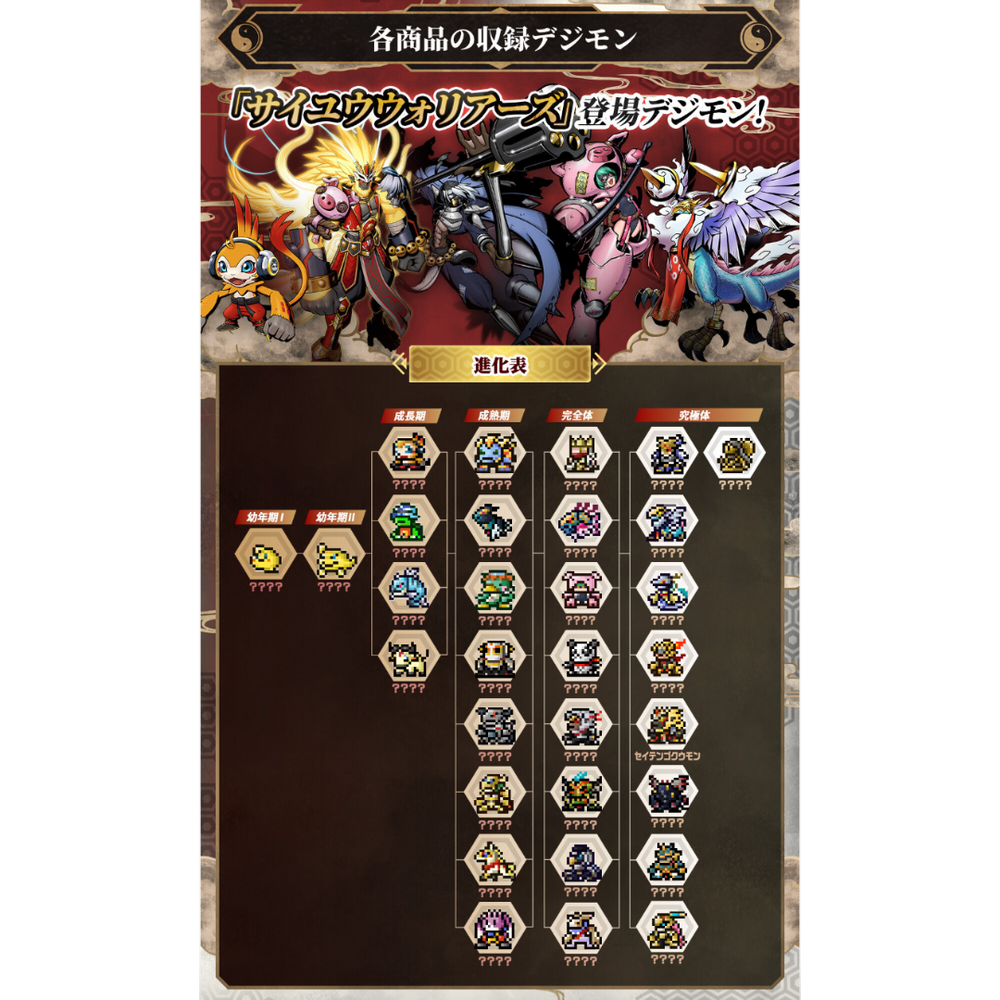 Digimon - Digimon Pendulum COLOR Vpet (6 SAIYUWARRIORS / 7 TOHOBRAVES)