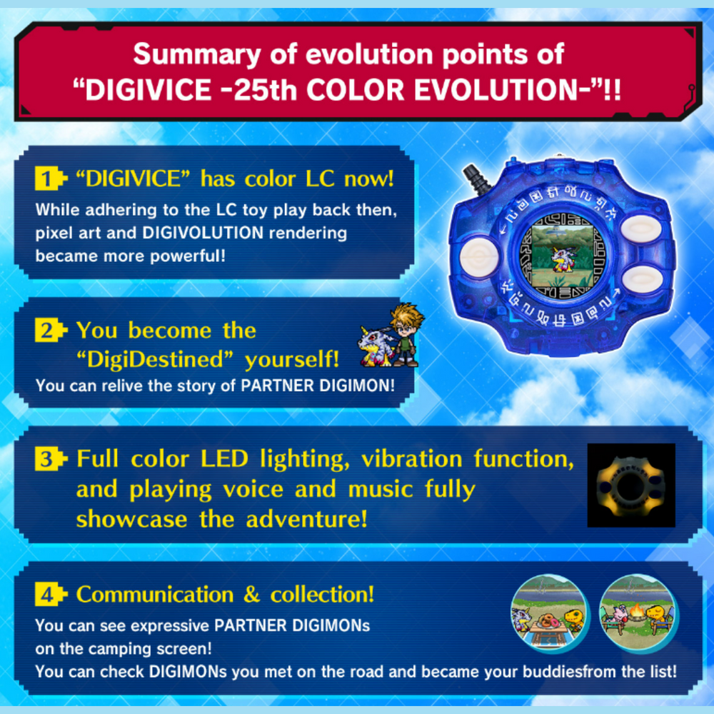 Digimon - Digimon Adventure Digivice 25th - COLOR EVOLUTION & DX Set T