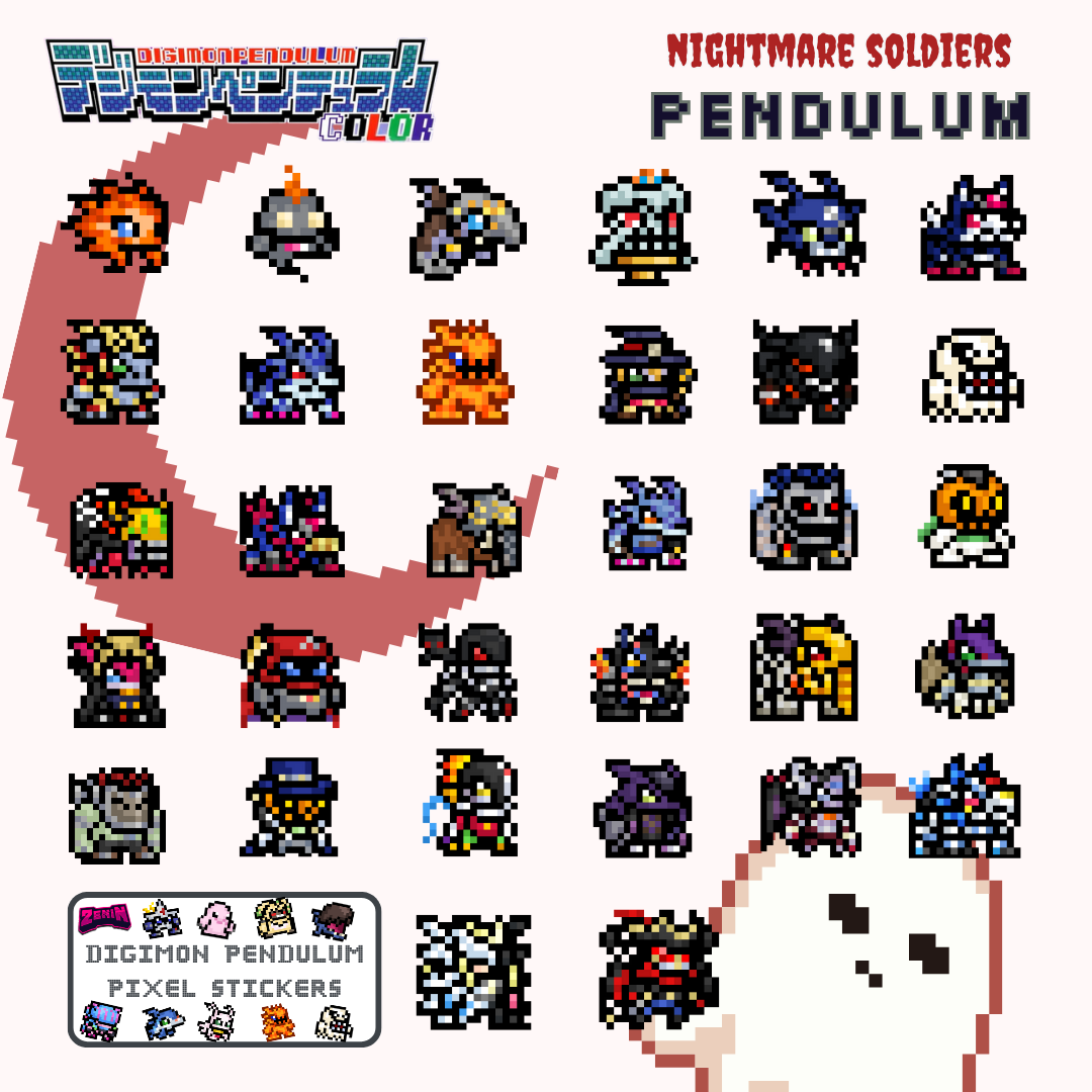 ZeninTCG - Fan-made- Mini Pixel Sticker Pack (Pendulum Series)
